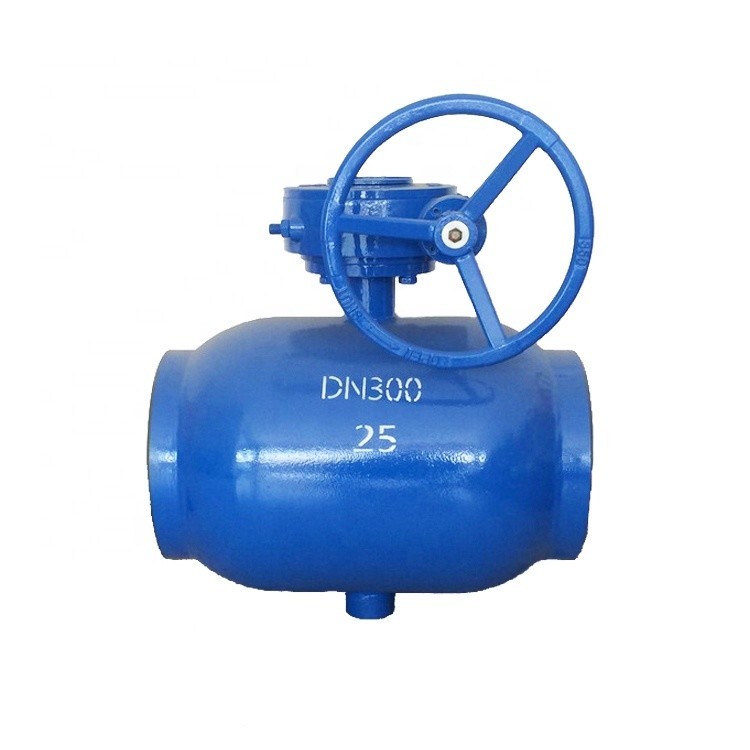 Turbine Head Trunnion Type Ball Valve , CE Fully Welded Body Ball Valves
